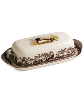 Spode Woodland Mallard Covered Butter Dish - Macy's