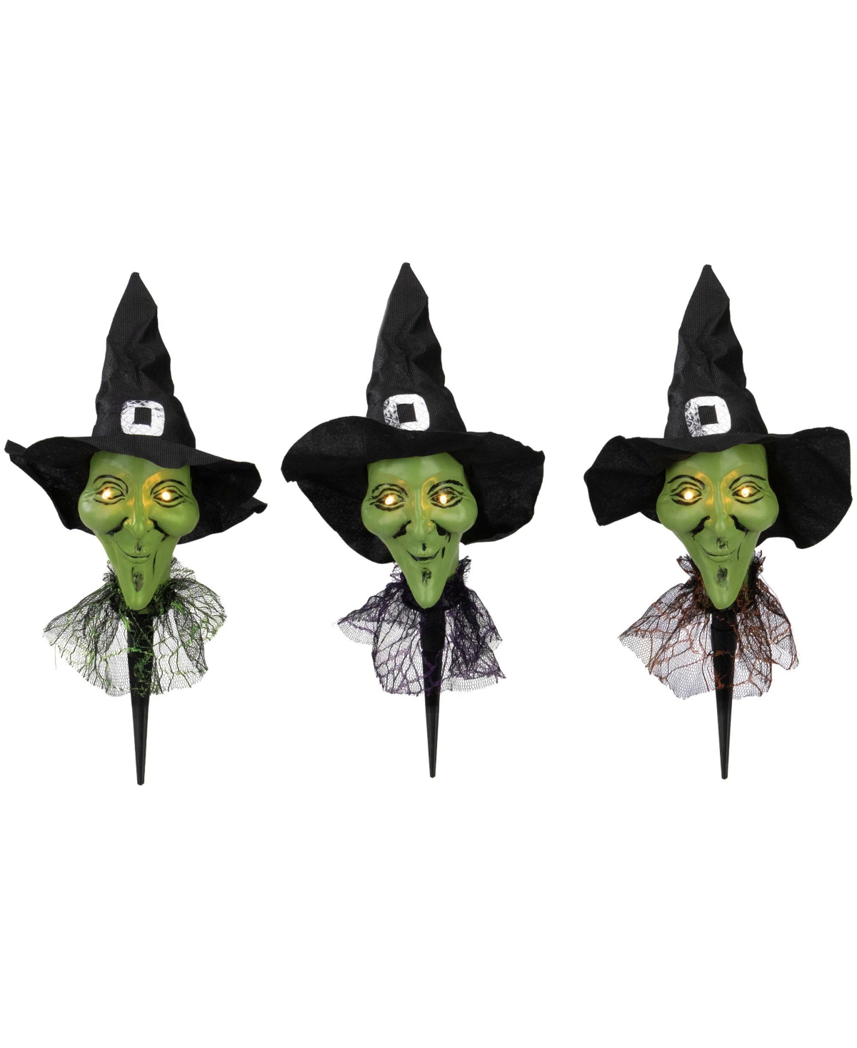 Click here for Smirking Witch Halloween 3 Piece Pathway Markers S... prices