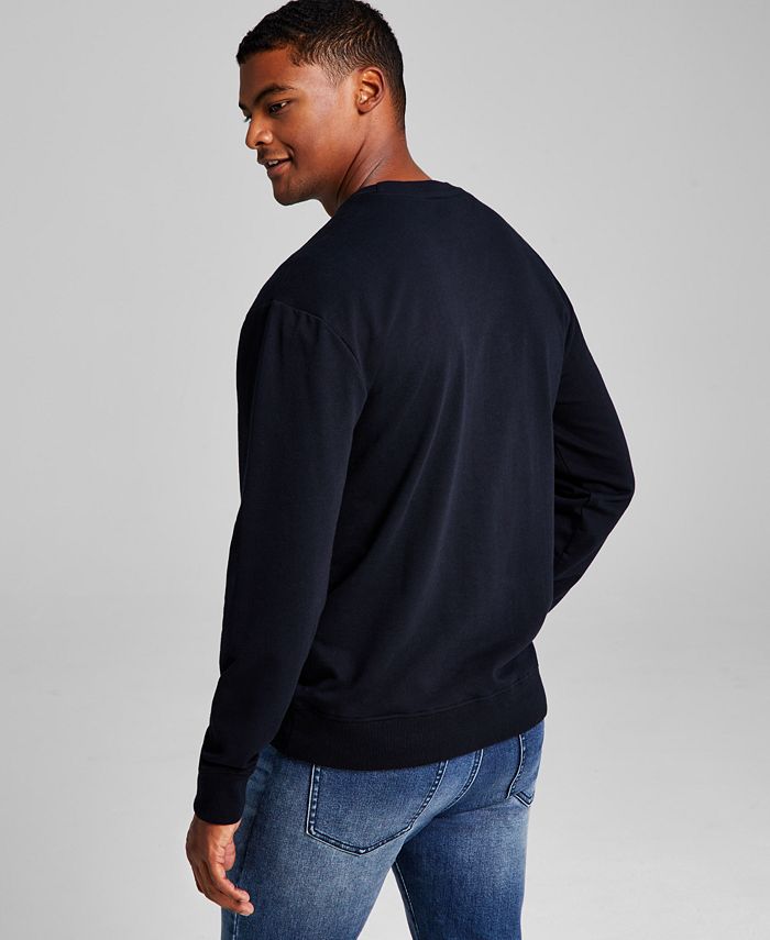 And Now This Men's Modern-Fit Lightning Bolt Patch Fleece Sweatshirt ...