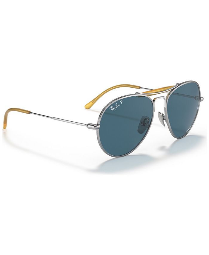 Ray-Ban Unisex Titanium Polarized Sunglasses, RB8063 - Macy's