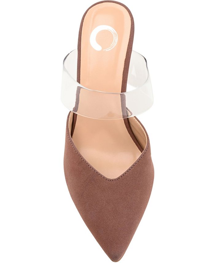 Journee Collection Women's Ollie Lucite Strap Heels - Macy's