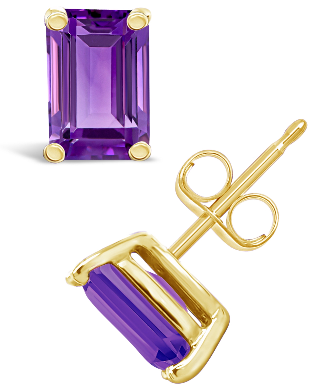 Click here for Amethyst (1-1/10 ct. t.w.) Stud Earrings in 14K Ye... prices