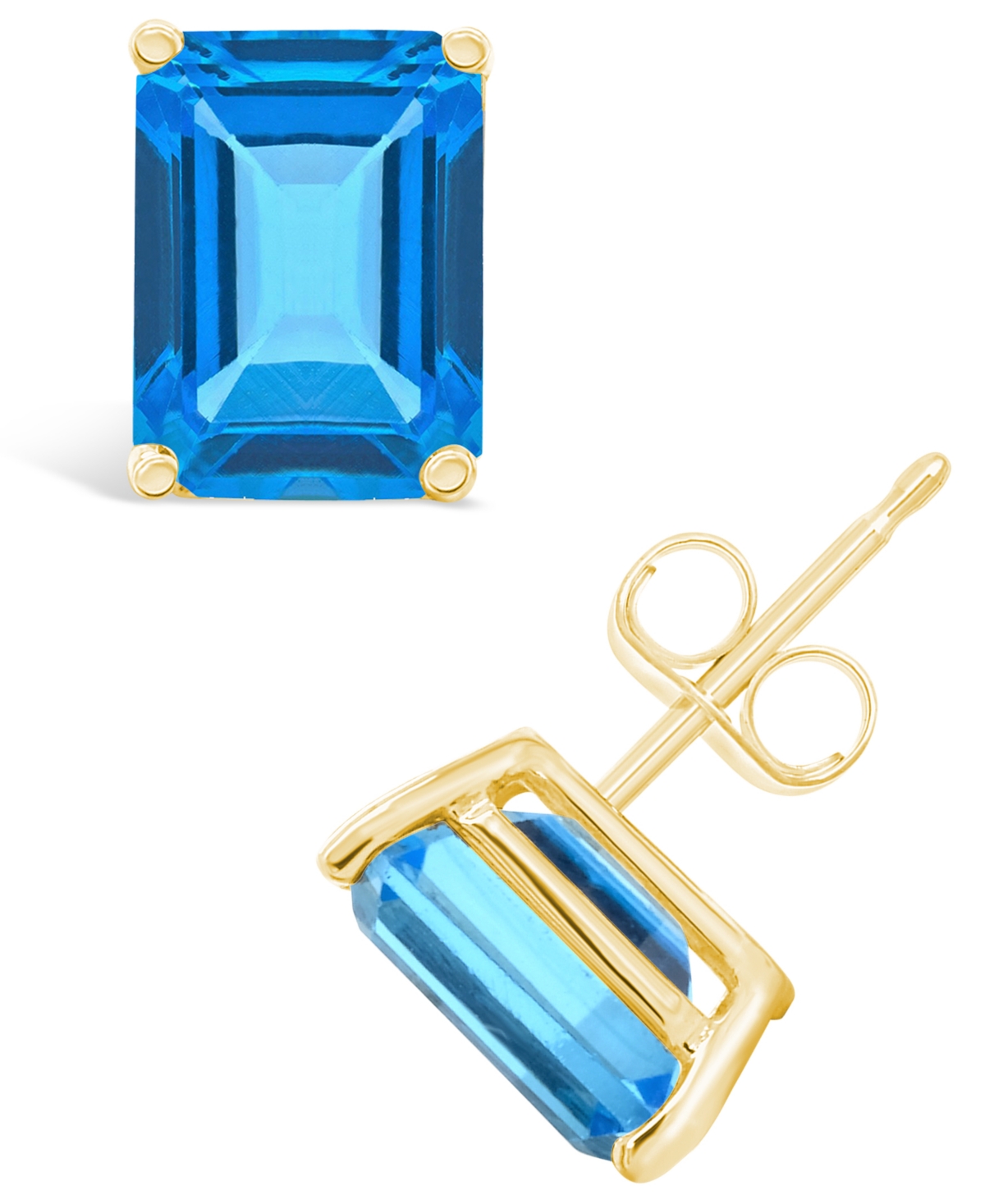 Click here for Blue Topaz (4 ct. t.w.) Stud Earrings in 14K Yello... prices