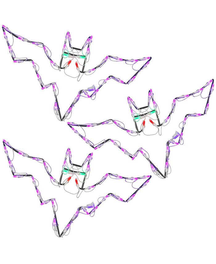 National Tree Company 25" Halloween Lighted Bat Trio Decoration Set ...