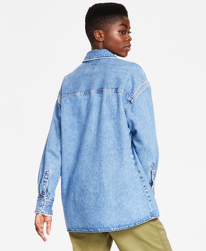 Levi's Women's Dylan Relaxed Oversized Western Shirt - Macy's