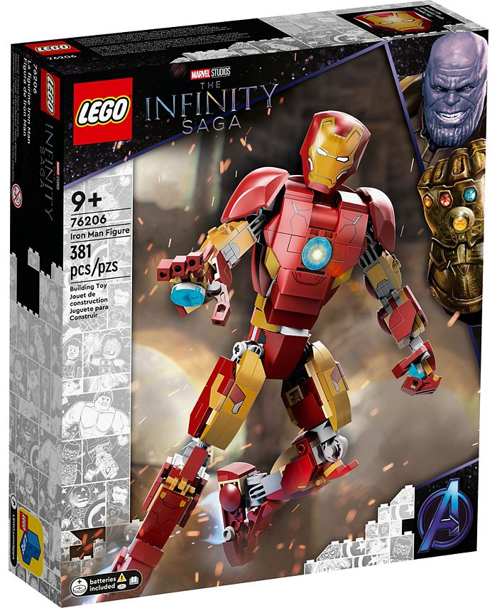 LEGO® Marvel Iron Man Figure Building Kit, Realistic Model for Play and ...