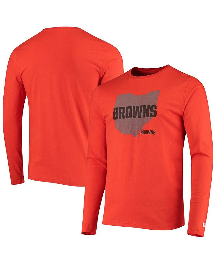 New Era Men's Orange Cleveland Browns State Long Sleeve T-shirt - Macy's