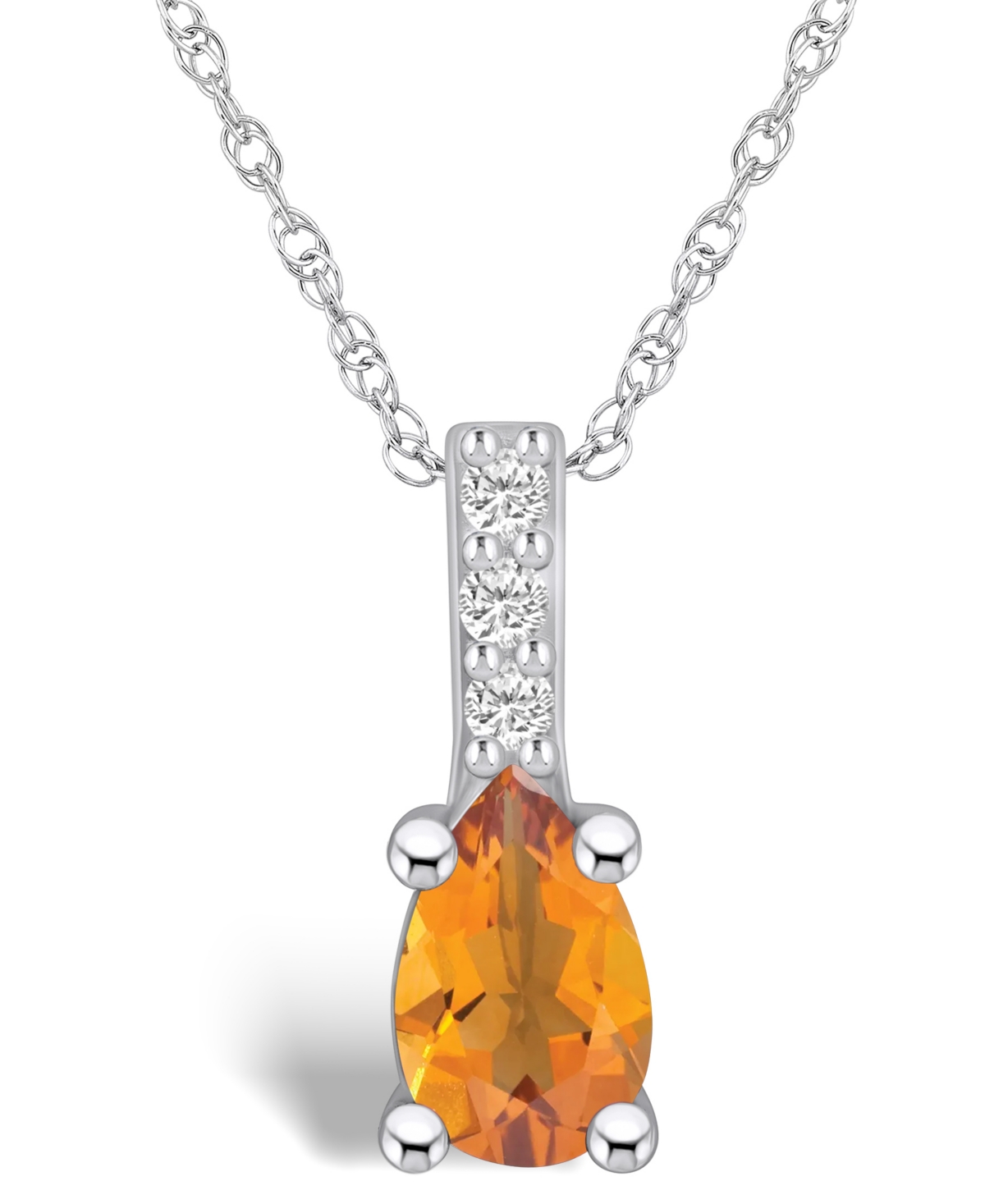 Click here for Macys Citrine (7/8 Ct. t.w.) and Diamond Accent Pe... prices