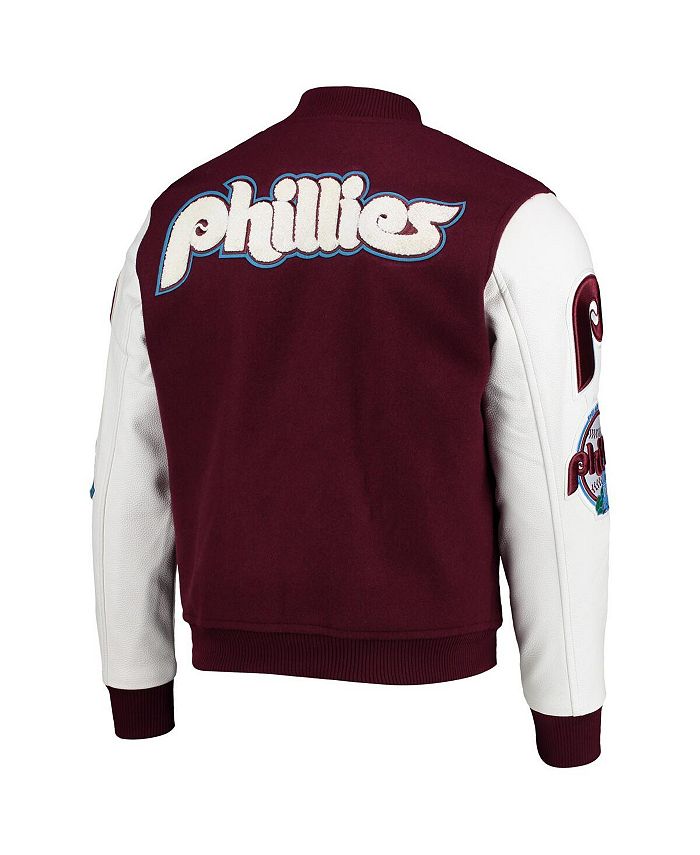Pro Standard Men's Burgundy, White Philadelphia Phillies Varsity Logo ...