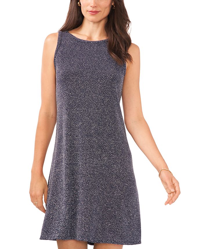 MSK Women's Metallic Knit Shift Dress - Macy's