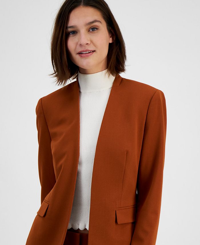 Bar III Women's Bi-Stretch Open-Front Long-Sleeve Jacket, Created for ...