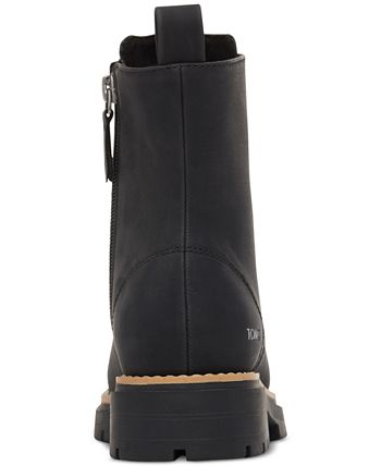 TOMS Women's Alaya Lace-Up Lug Combat Booties - Macy's