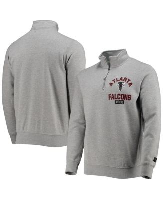 Men's Starter Gray Atlanta Falcons Throwback Heisman Quarter-Zip Jacket ...