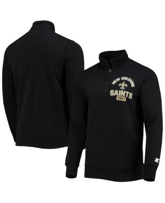 Men's Starter Black New Orleans Saints Heisman Quarter-Zip Jacket - Macy's