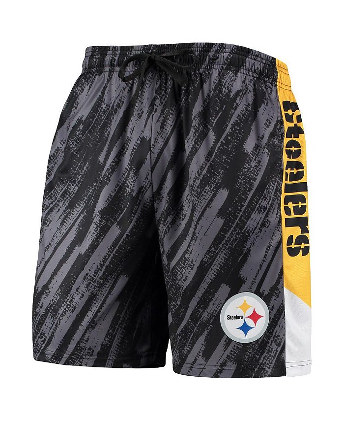 FOCO Men's Black Pittsburgh Steelers Static Mesh Shorts - Macy's