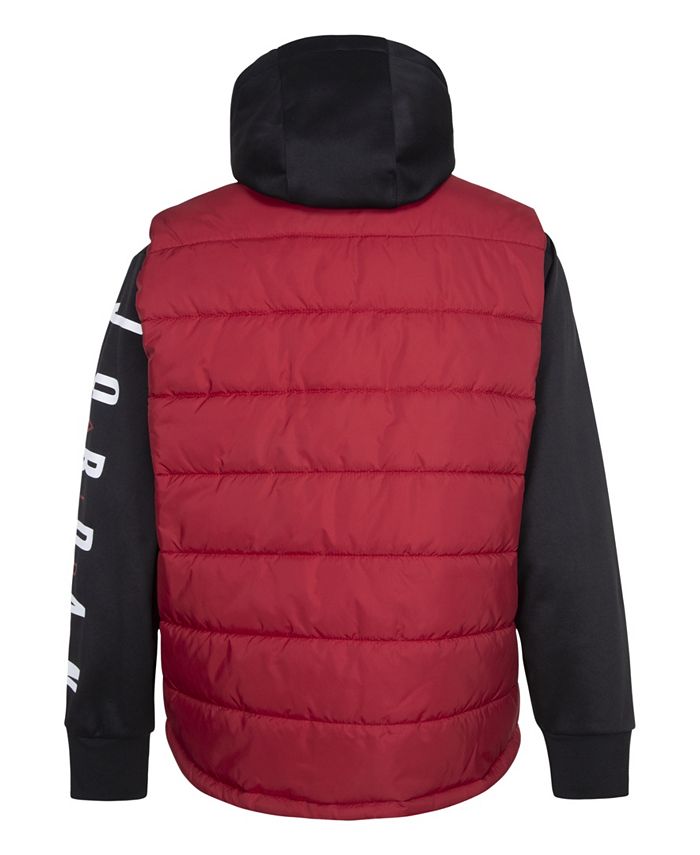 Jordan Big Boys Hooded 2Fer Puffer Jacket, Only at Macy's - Macy's