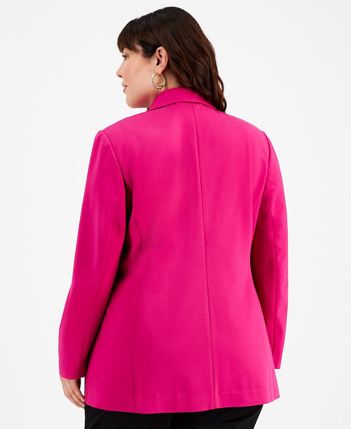 Bar III Plus Size Compression Boyfriend Blazer, Created for Macy's - Macy's