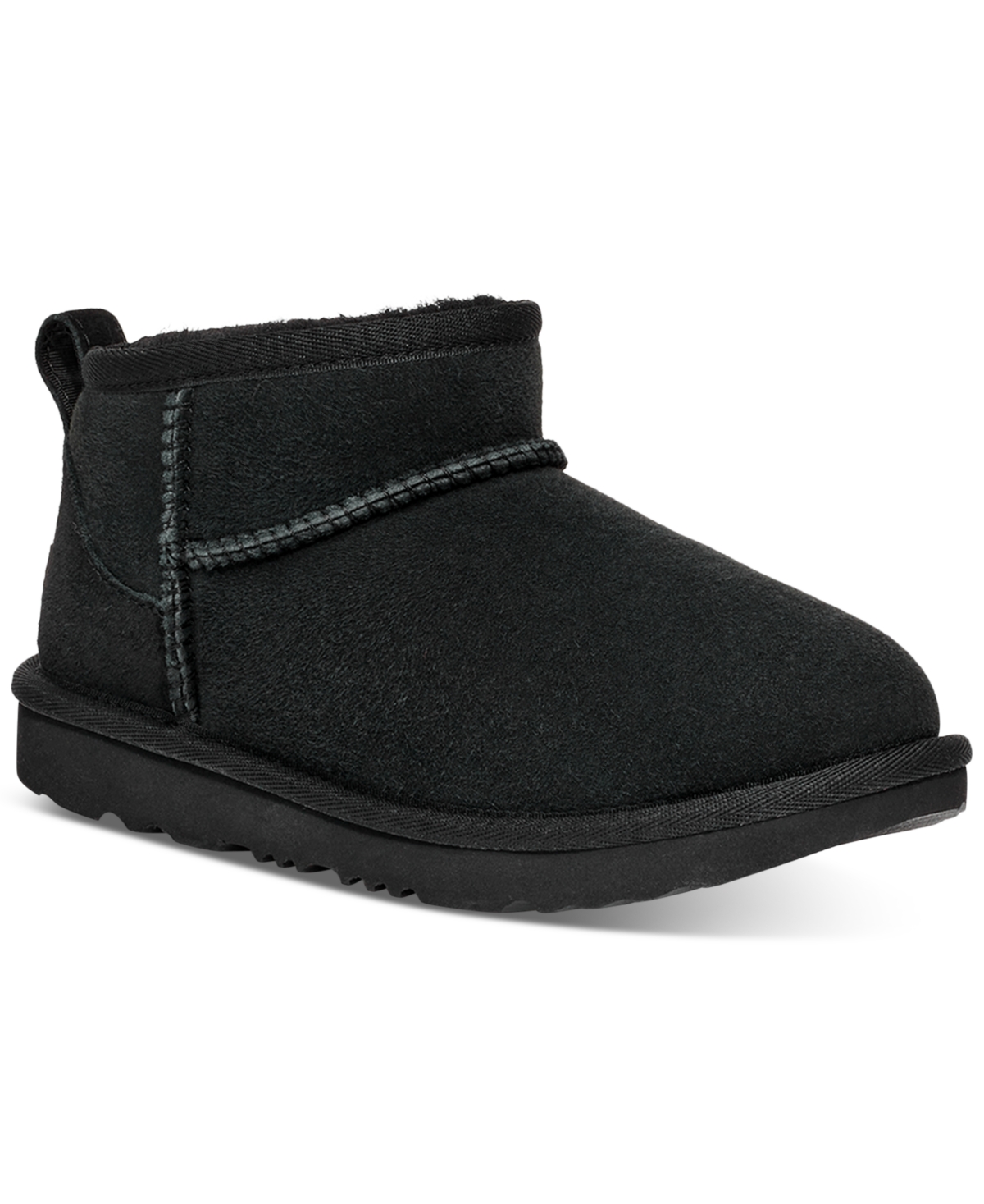 Ugg Kids Classic Ultra Mini Twinface Sheepskin Booties - Black