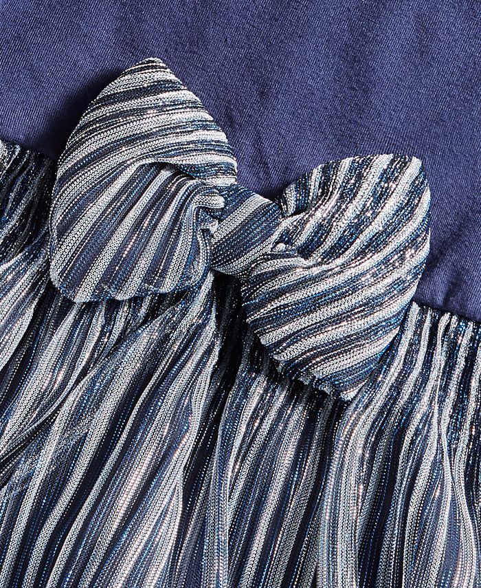 Purple Rose Samara Baby Girls Knit Bodice Dress with Lurex Skirt - Macy's