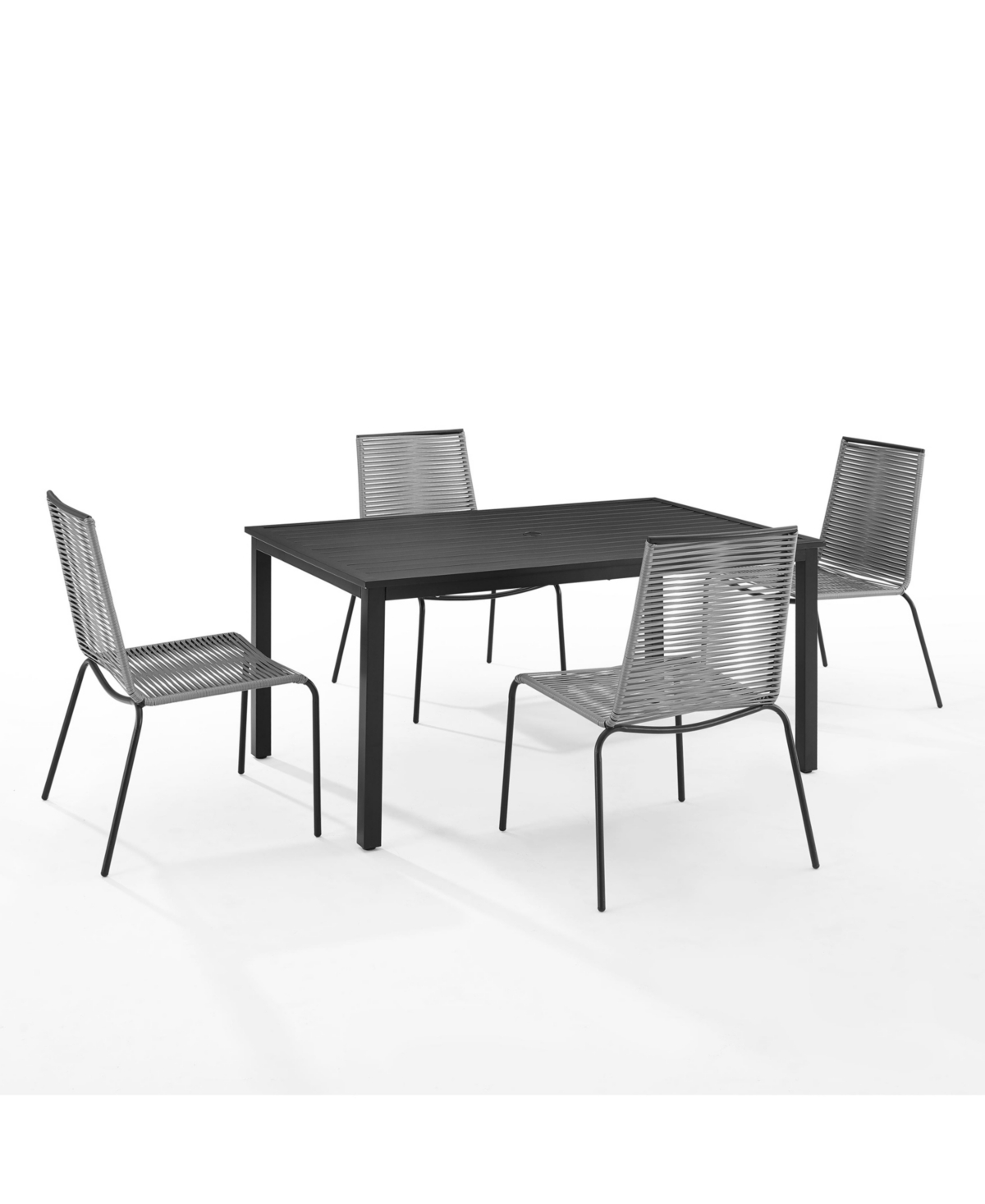 Click here for Fenton 5 Piece Outdoor Wicker Metal Dining Set - G... prices