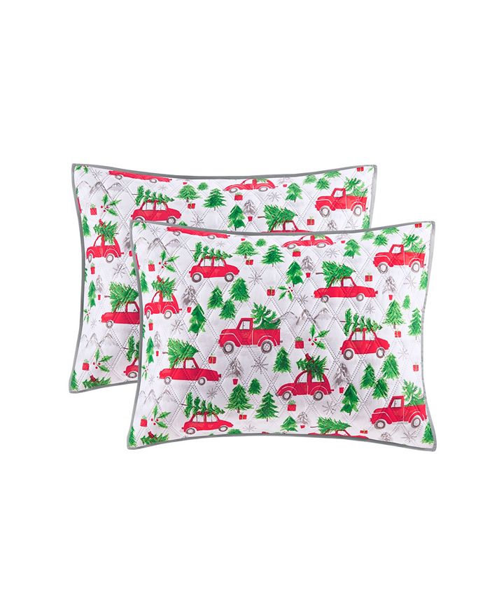 Martha Stewart Collection Tree Truck Quilt Bag Set, King, Created For ...