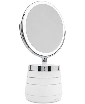 Sharper Image Spastudio Vanity Plus 10-Inch LED Mirror with Storage ...