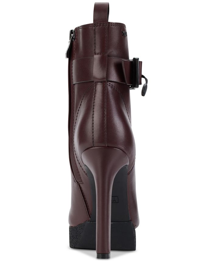 DKNY Women's Zana Square-Toe Buckled Platform Booties - Macy's