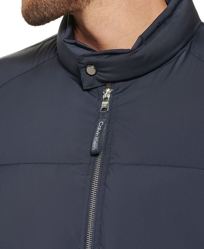 Calvin Klein Men's Stretch Medium Weight Moto Jacket & Reviews - Coats ...