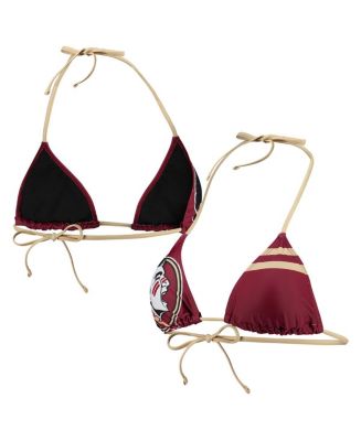 Women's FOCO Garnet Florida State Seminoles Wordmark Bikini Top - Macy's