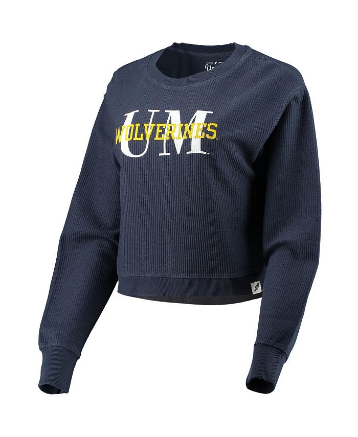 League Collegiate Wear Women's Navy Michigan Wolverines Classic Corded ...