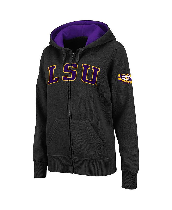 Colosseum Women's Black LSU Tigers Arched Name Full-Zip Hoodie - Macy's