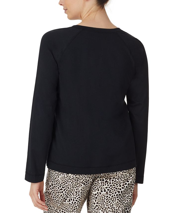 Sanctuary Women's Split-Neck Long-Sleeve Sleep Top - Macy's