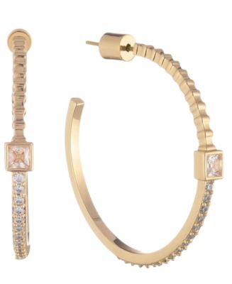 BONHEUR JEWELRY Maud Crystal Hoop Earrings - Macy's