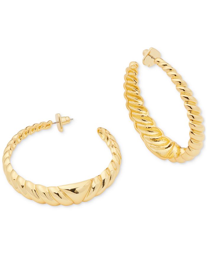 kate spade new york Kate Space New York Gold-Tone French Twist Hoop ...