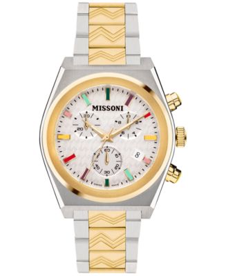 Missoni Women's Swiss Chronograph 331 Two Tone Stainless Steel Bracelet ...