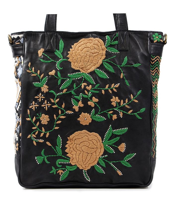 OLD TREND Women's Flora Soul Hand-Embroidery Tote Bag - Macy's