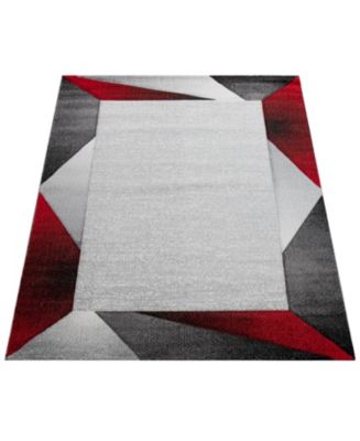 Paco Madeira Area Rug Bordered With Geometric Pattern Carved - 24'' X ...