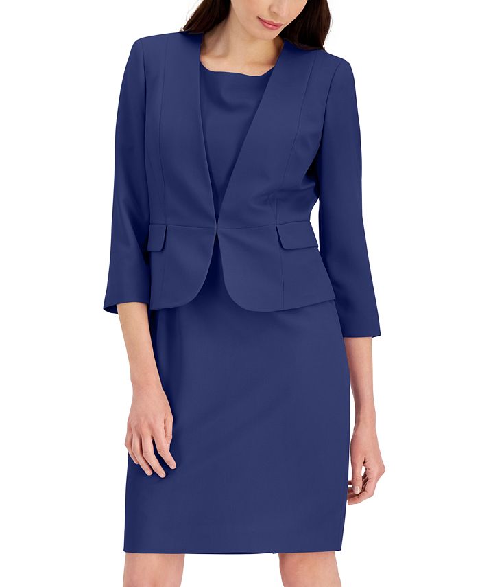 Le Suit Women's Open-Front Sheath Dress Suit, Regular and Petite Sizes ...
