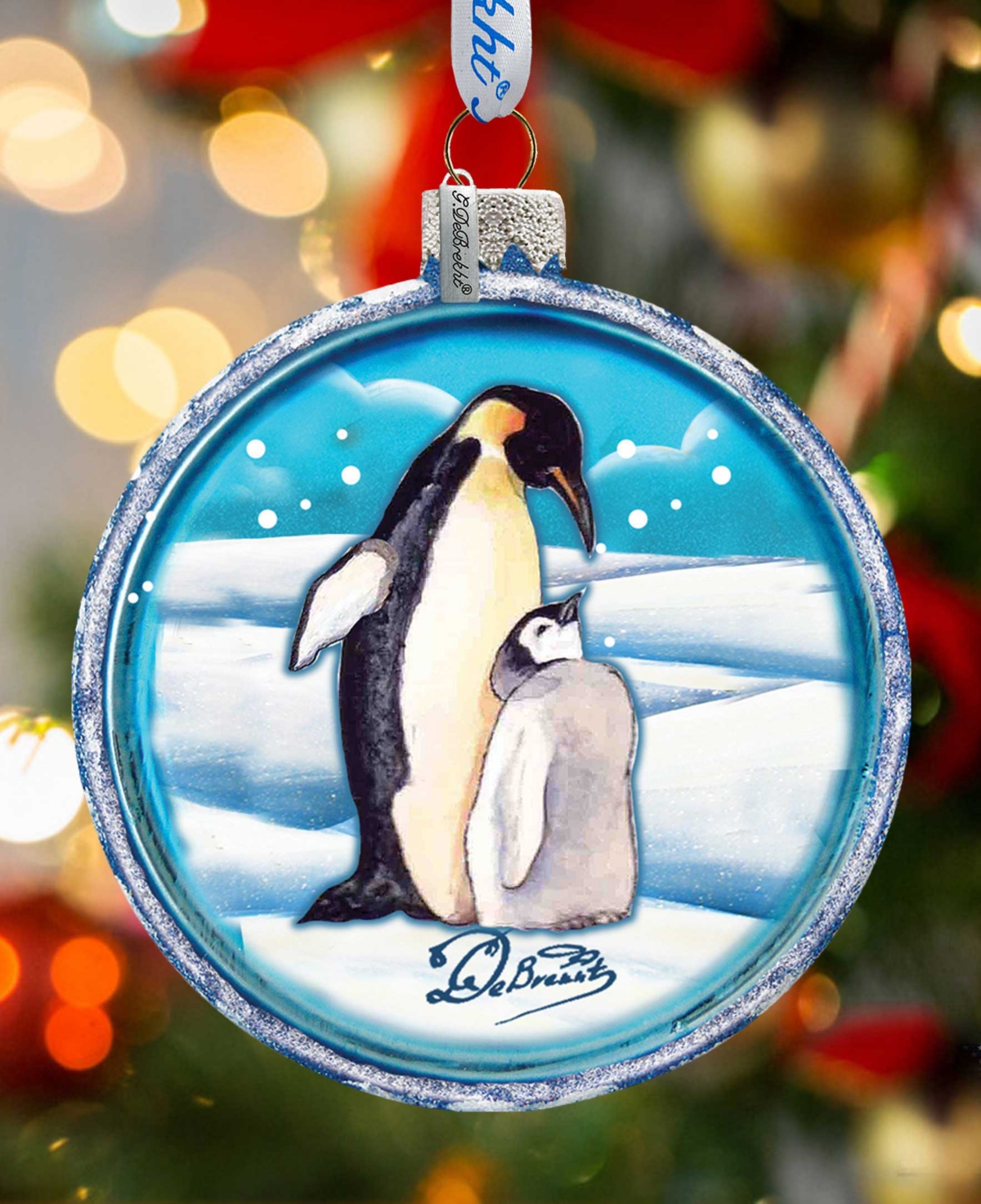 Click here for G.DeBrekht Penguin Pals Cut Ball Holiday Ornament... prices