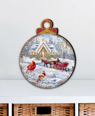 Designocracy Sleigh Ride Holiday Outdoor Decor Large Ornament - Macy's