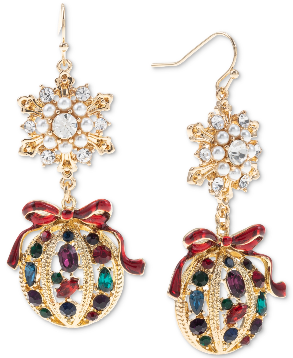 Click here for Charter Club Gold-Tone Mixed Stone Yuletide Orname... prices