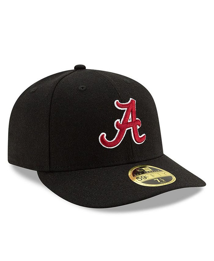 New Era Men's Black Alabama Crimson Tide Basic Low Profile 59FIFTY ...