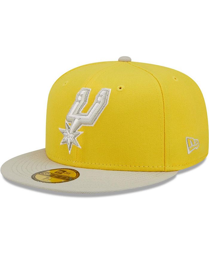 New Era Men's Yellow, Gray San Antonio Spurs Color Pack 59FIFTY Fitted ...