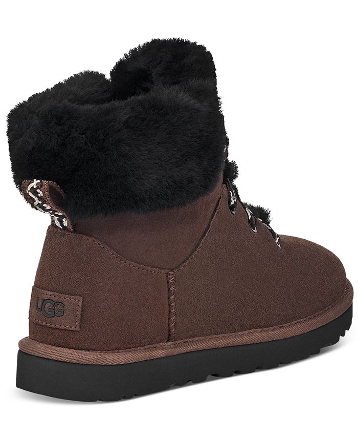 UGG® Women's Classic Mini Alpine Lace-Up Booties - Macy's