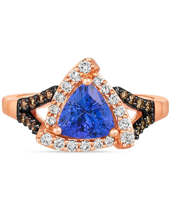 Le Vian Blueberry Tanzanite (1 ct. t.w.) & Diamond (3/8 ct. t.w.) Halo ...