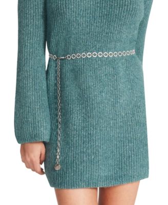 Women's Adjustable Rhinestone Ring Chain Belt