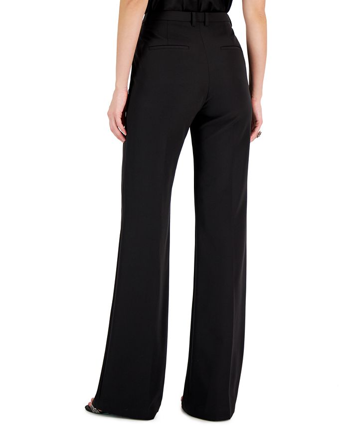 Donna Karan Women's Solid-Color Flared-Leg Pants - Macy's
