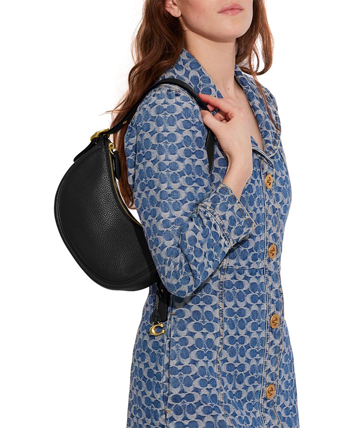 COACH Soft Pebble Leather Luna Shoulder Bag - Macy's