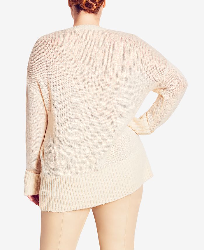 City Chic Trendy Plus Size Scarlett Jumper Sweater & Reviews - Sweaters ...