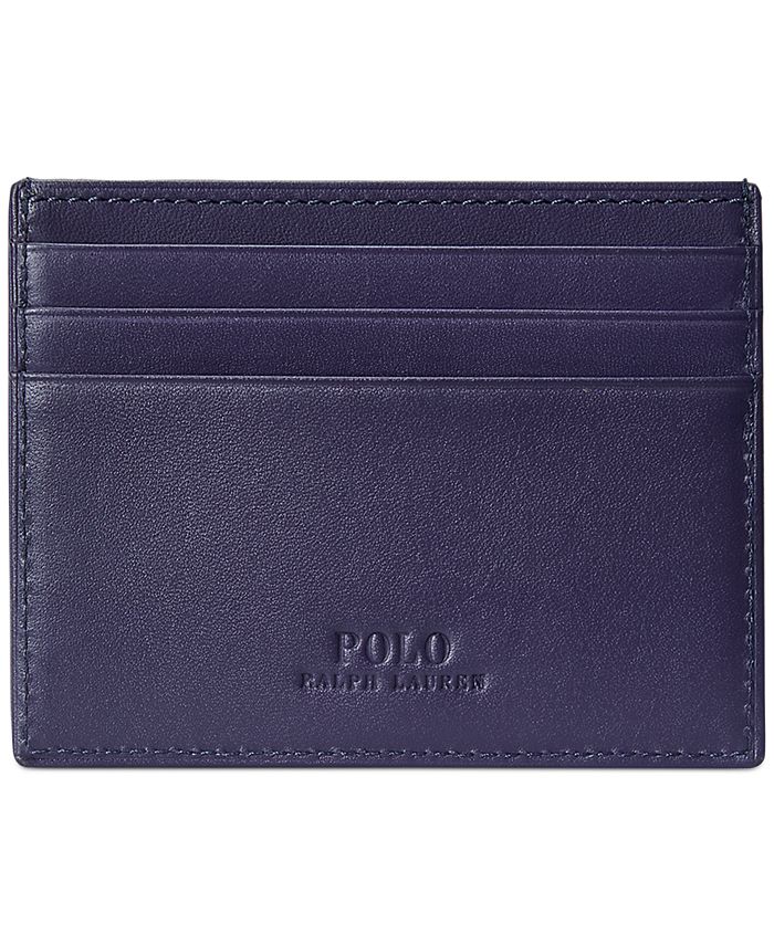 Polo Ralph Lauren Men's Polo Bear Leather Card Case - Macy's